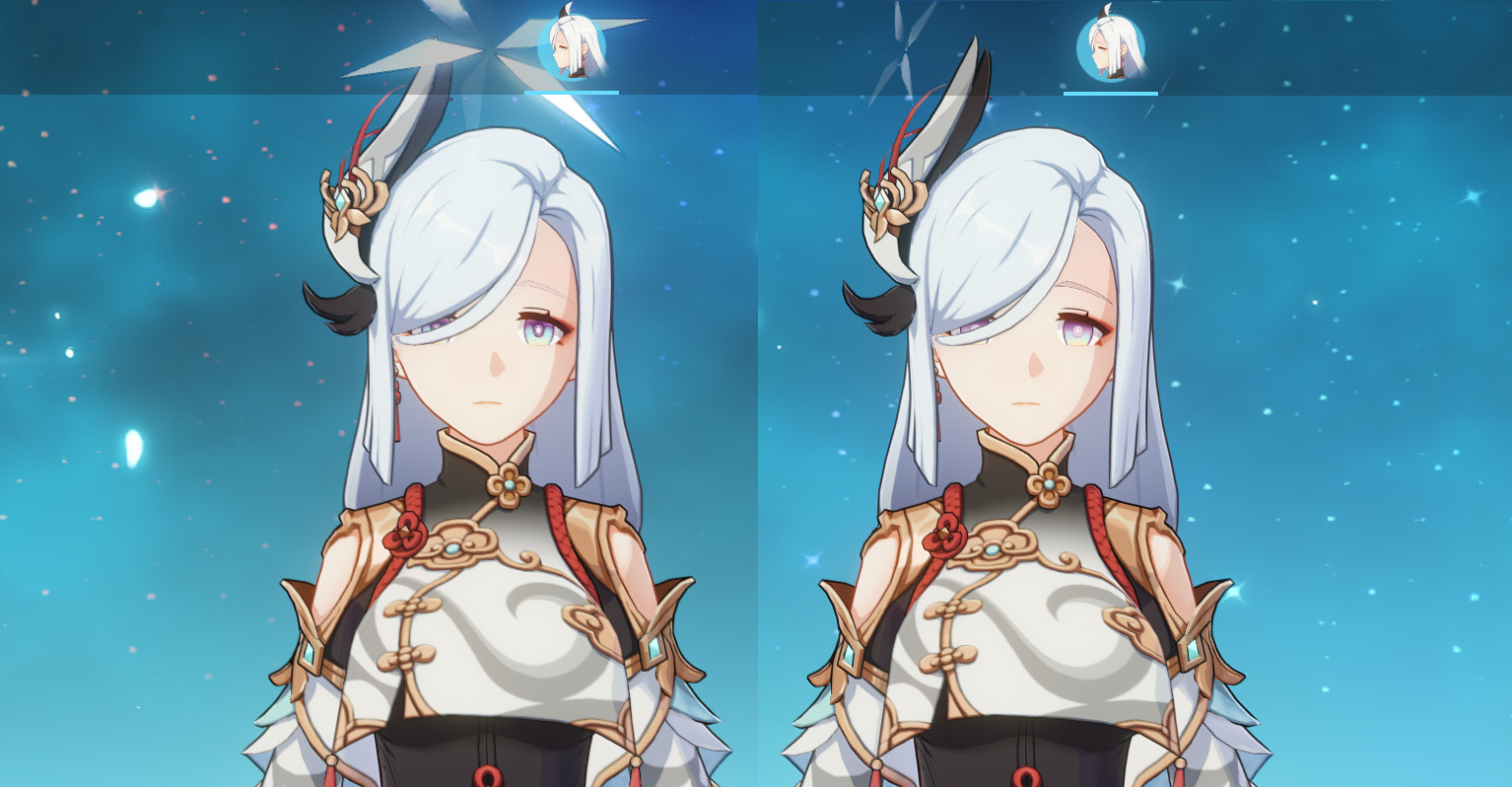 Shenhe but I Made her Eyes Consistent w her Art Mod for Genshin Impact ...