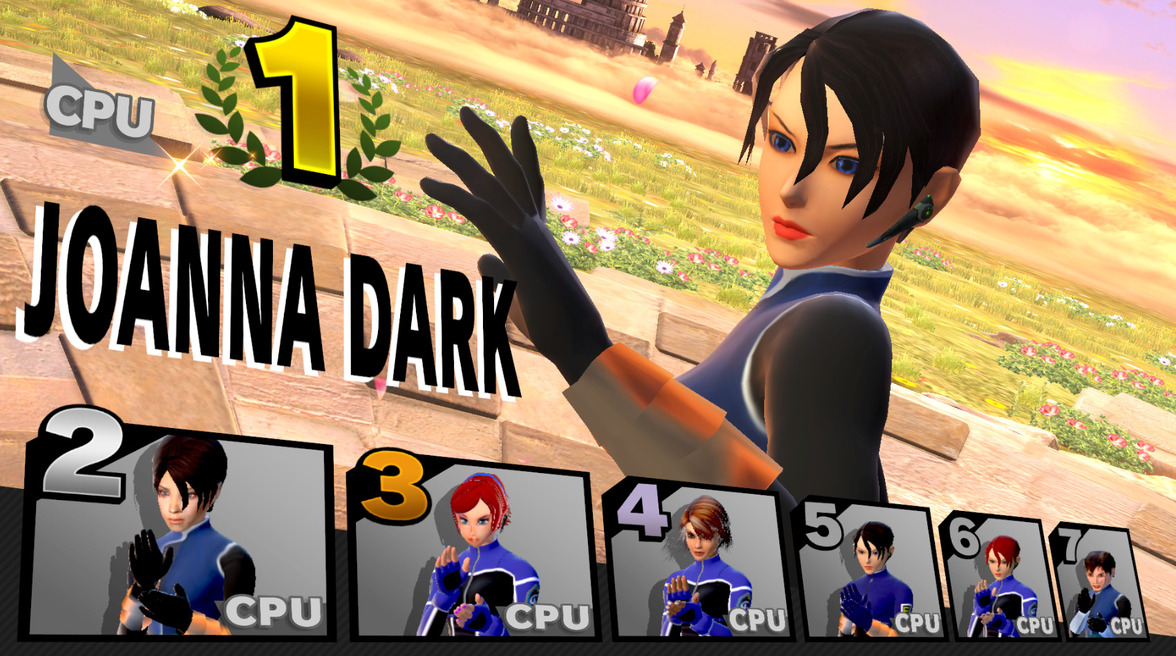 Joanna Dark (Perfect Dark) over Zero Suit Samus Mod for Super Smash ...