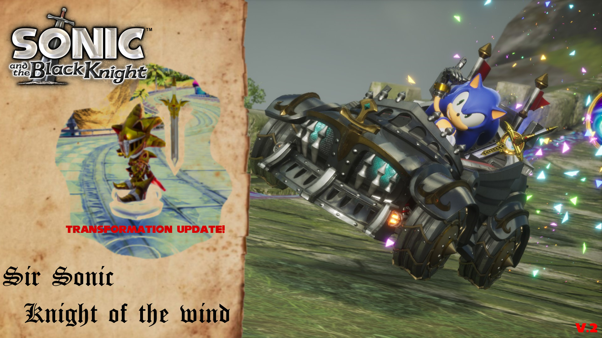 Sir Sonic, Knight of the Wind (w/ Transformation!) Mod for Sonic Racing ...