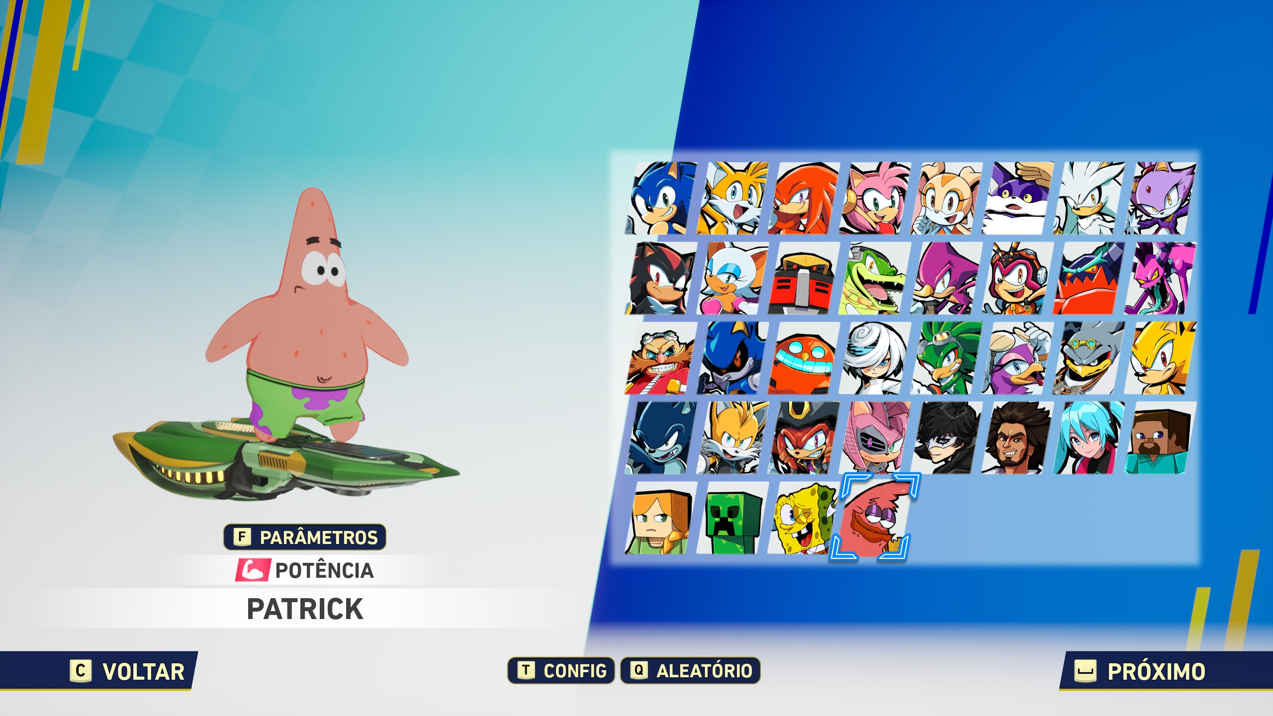 Toon Shaded SpongeBob and Patrick Mod for Sonic Racing: CrossWorlds ...