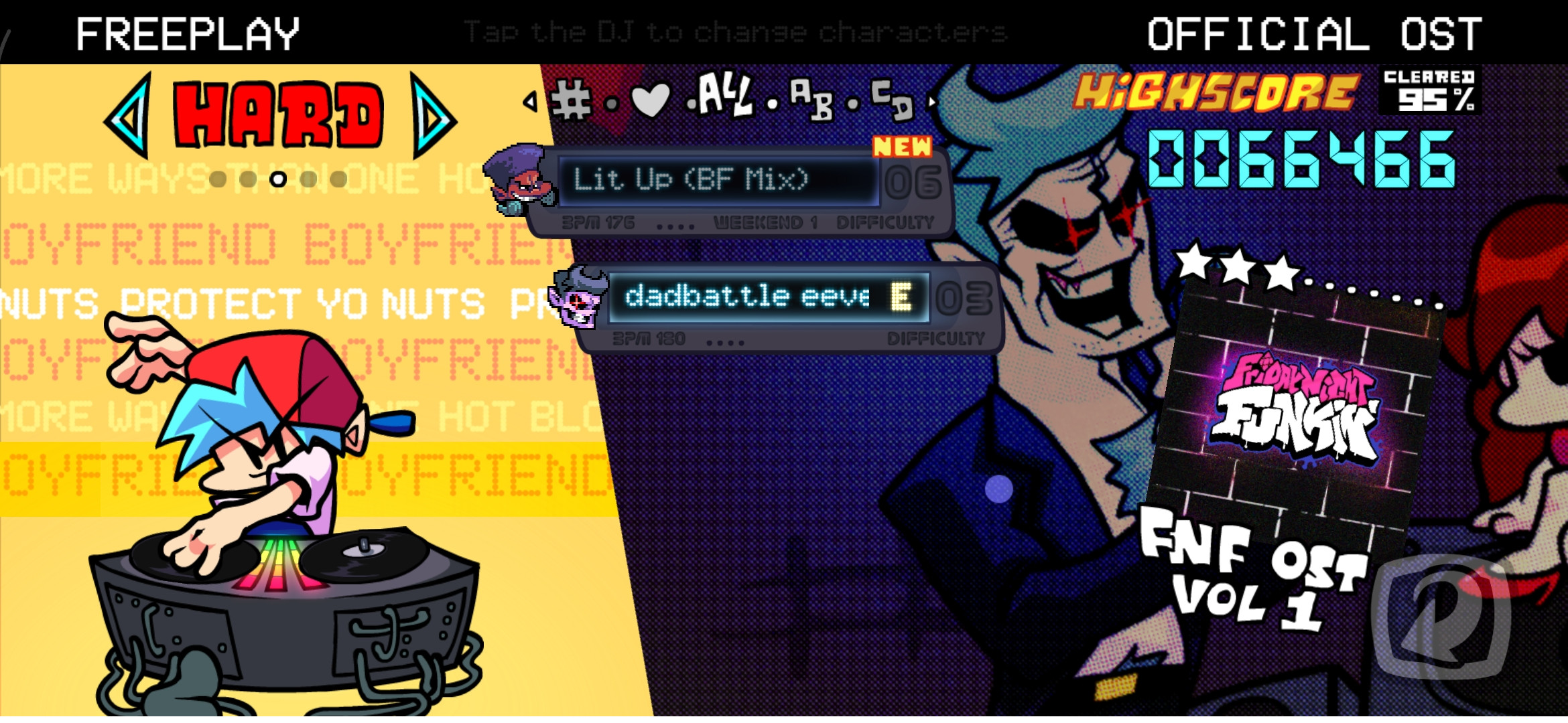 Dadbattle eevee mix Mod for Friday Night Funkin' | FNF Mods
