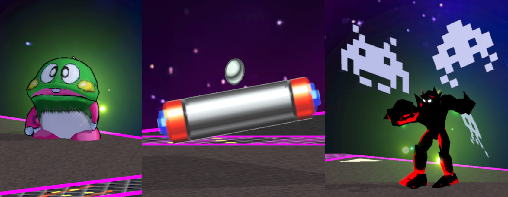 Taito Trio (Space Invaders/Bubble Bobble/Arkanoid) Mod for Super Smash ...