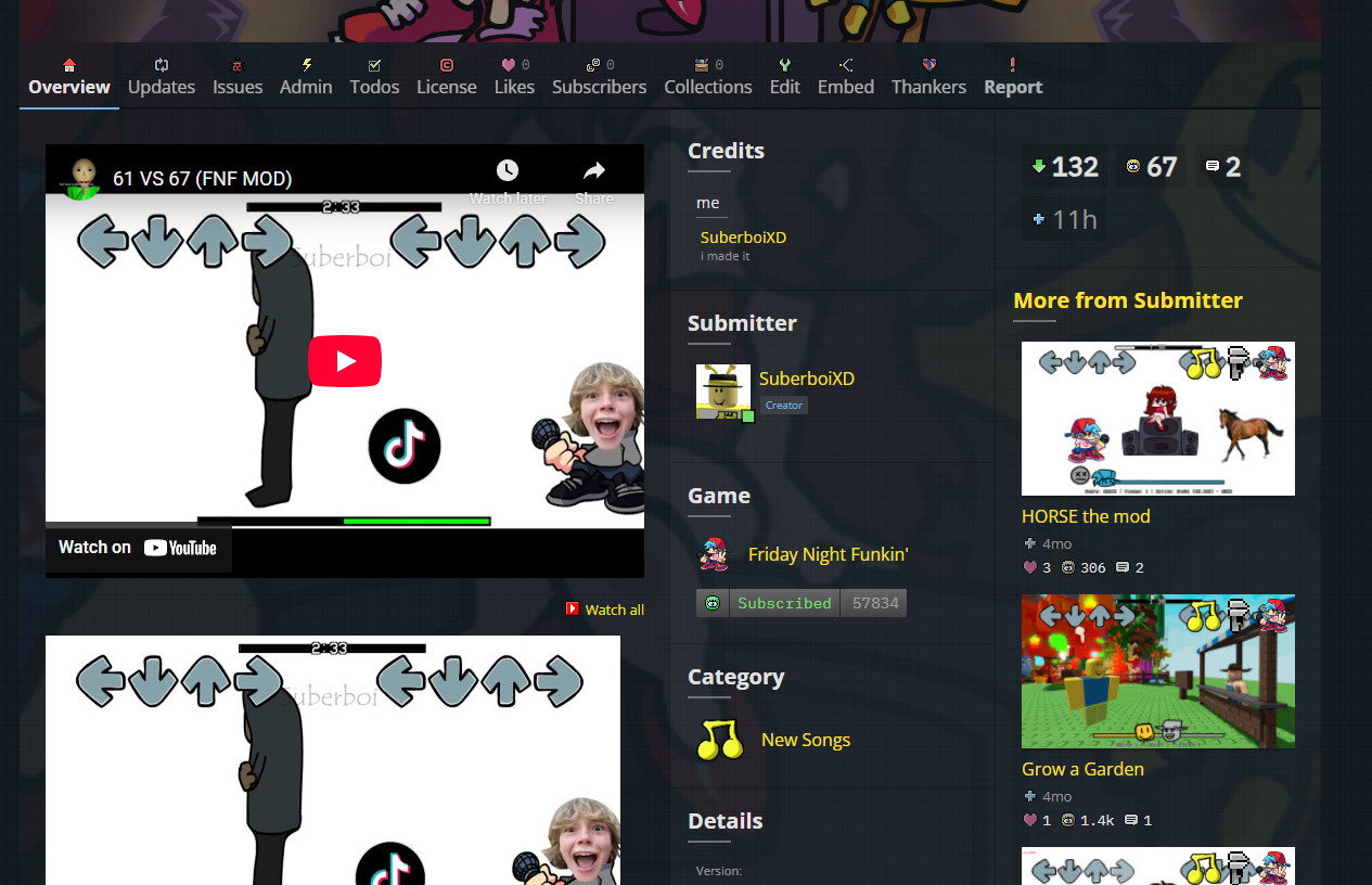 61 vs 67 Mod for Friday Night Funkin' | FNF Mods