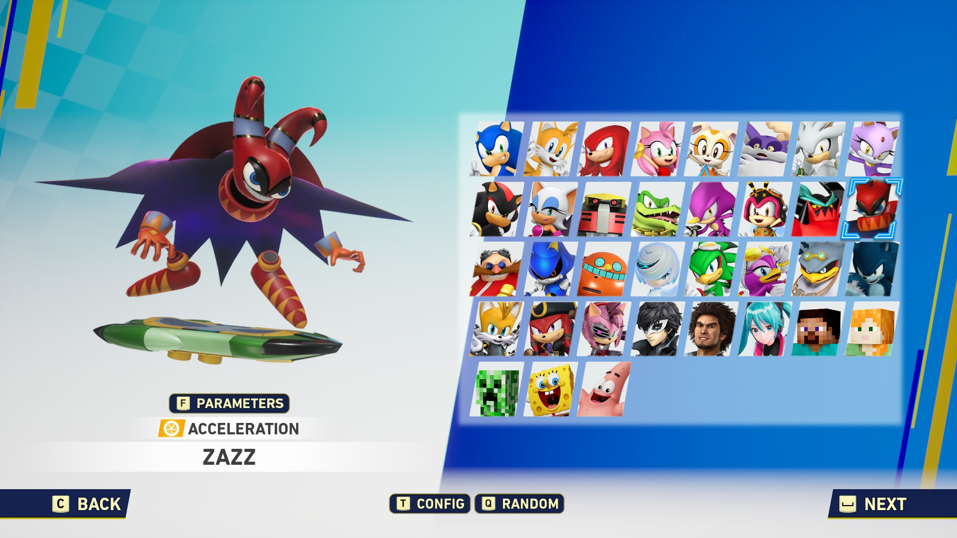 NiGHTS - Jackle over Zazz Mod for Sonic Racing: CrossWorlds | SR:CW Mods