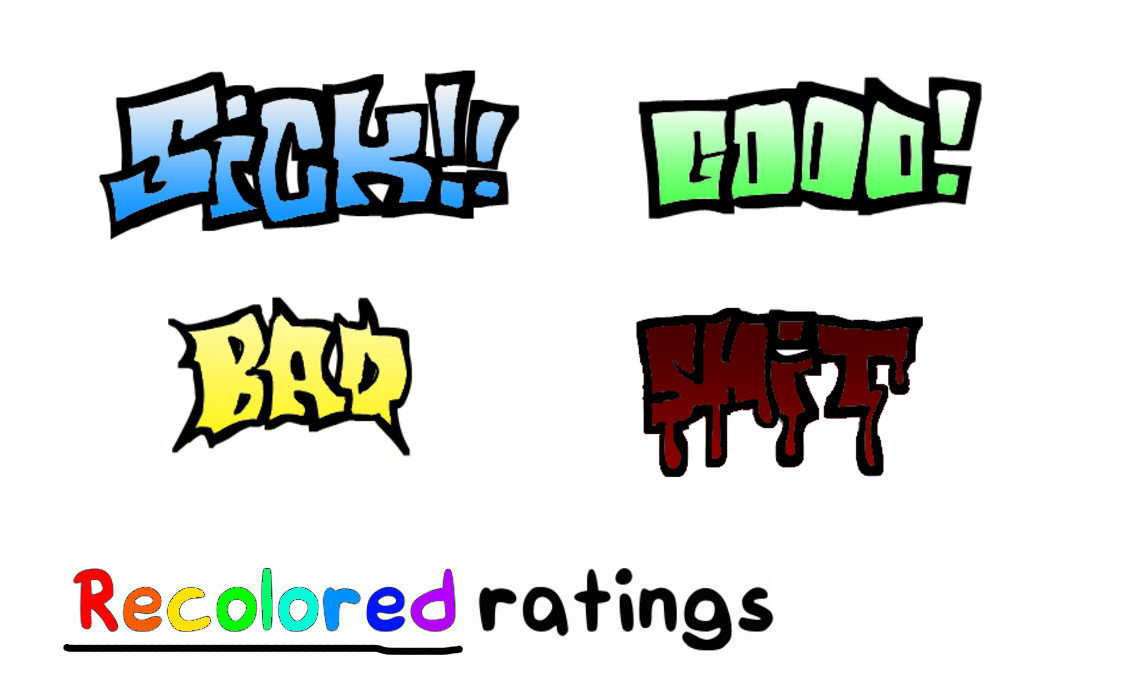 Recolored Ratings Mod for Friday Night Funkin' | FNF Mods