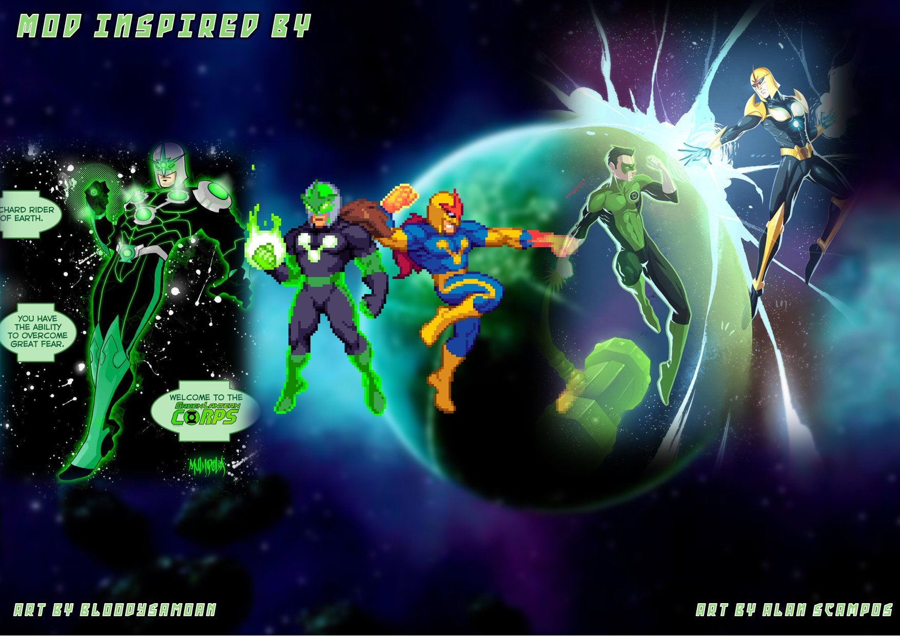 Green Lantern Corps Palette Mod Mod for MARVEL Cosmic Invasion | MCI Mods