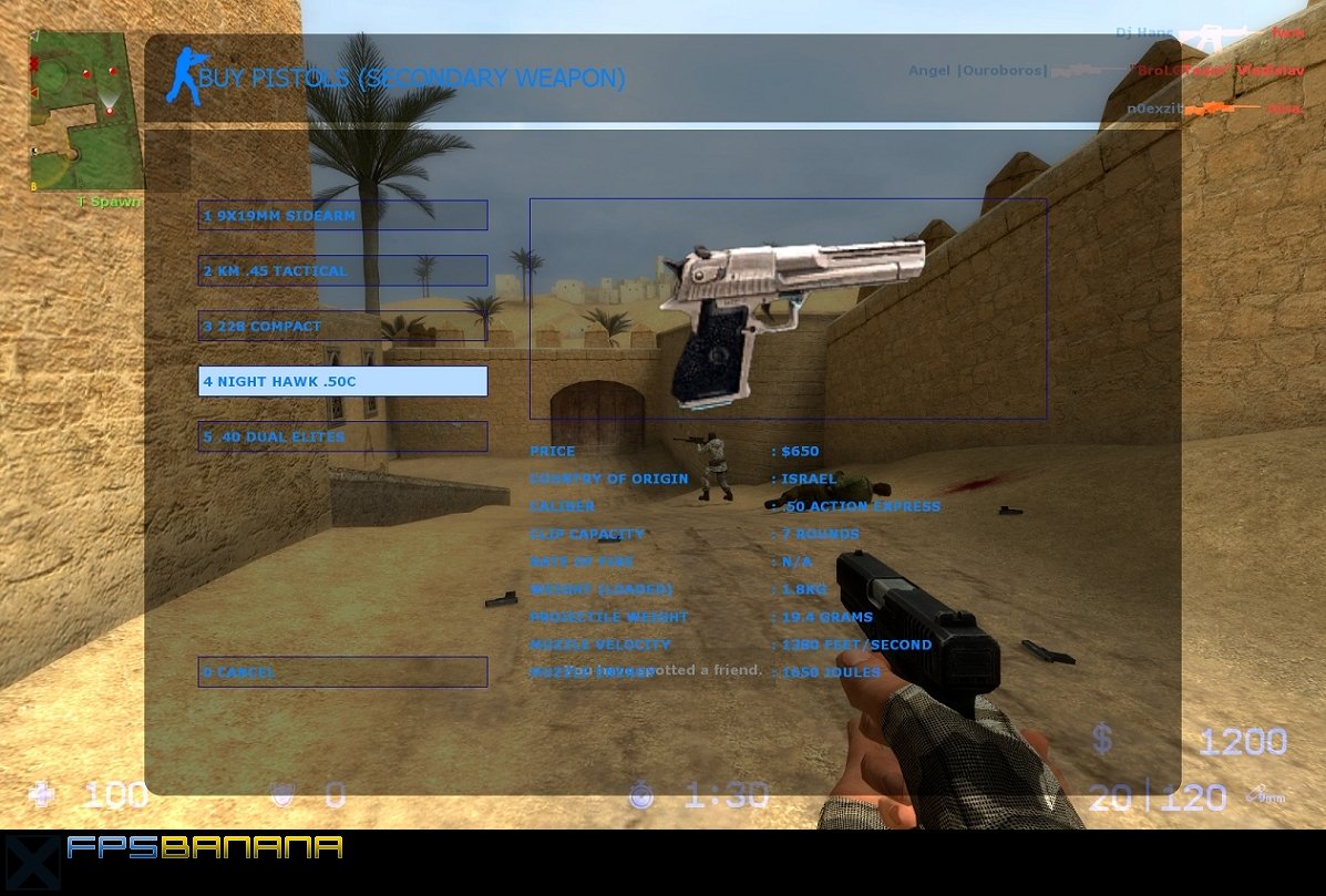 Blue HUD + Blue Ingame Menu v2 [Counter-Strike: Source] [Mods]