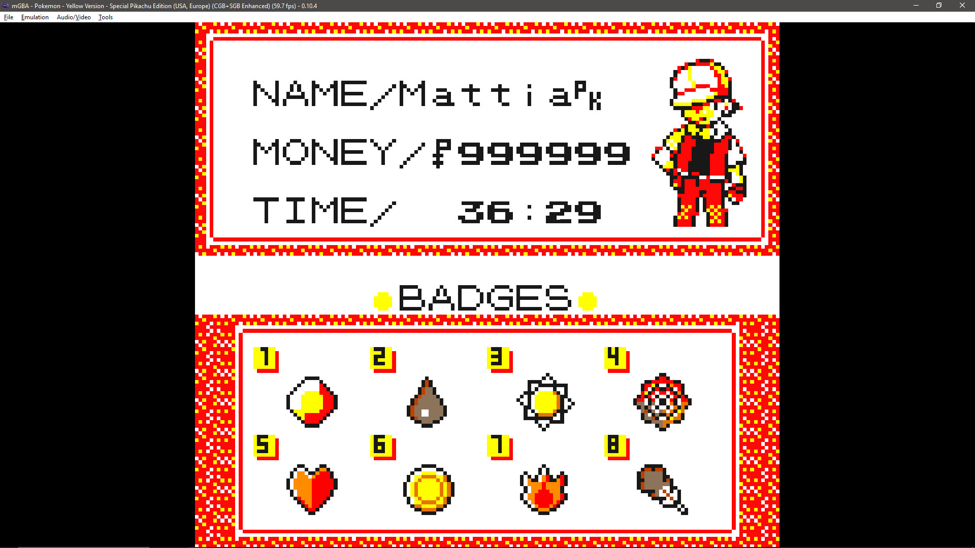 100% Save File Mod for Pokemon Yellow | PKMNY Mods