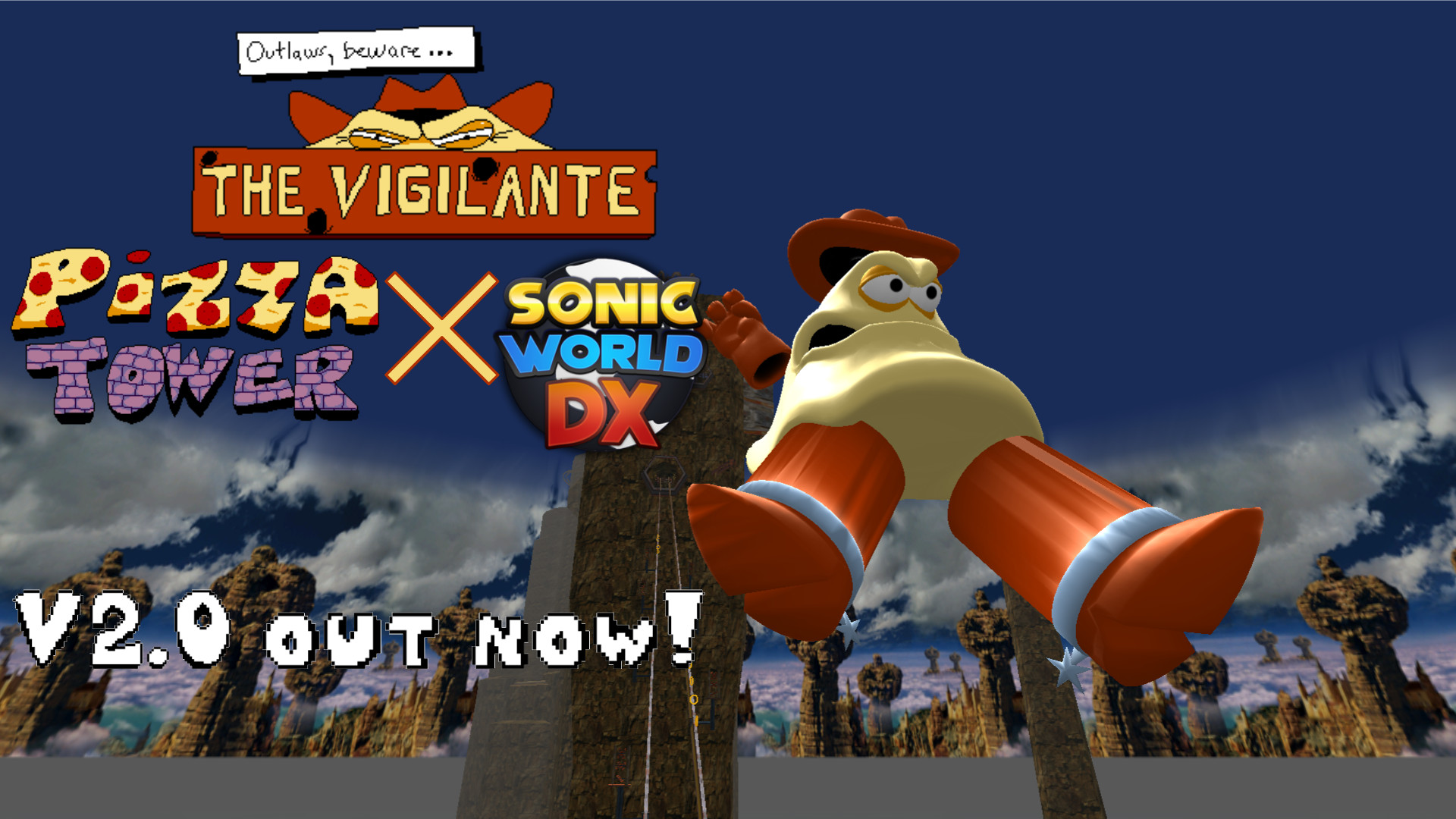 The Vigilante (Pizza Tower) Mod for Sonic World DX | SWDX Mods