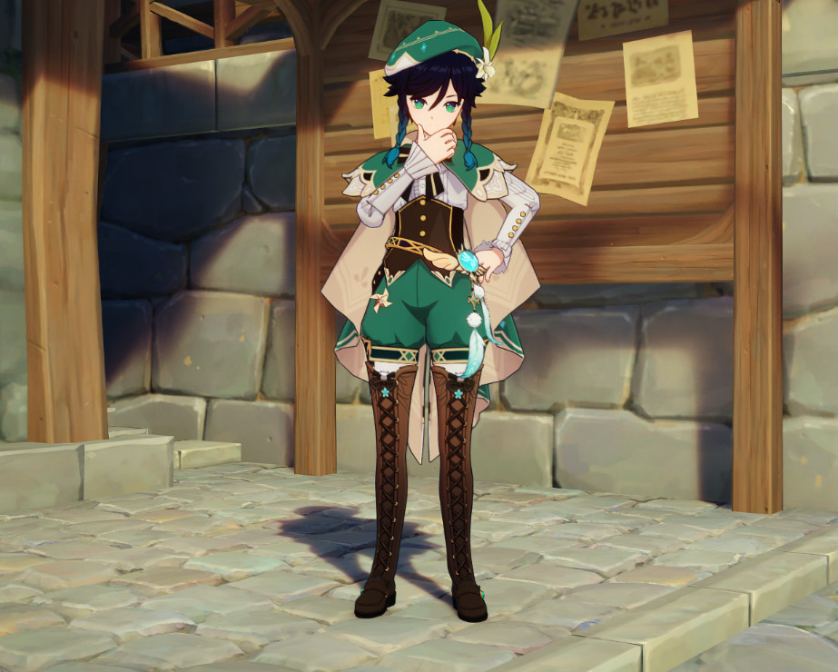 Venti In boots + hoodie Mod for Genshin Impact | GI Mods