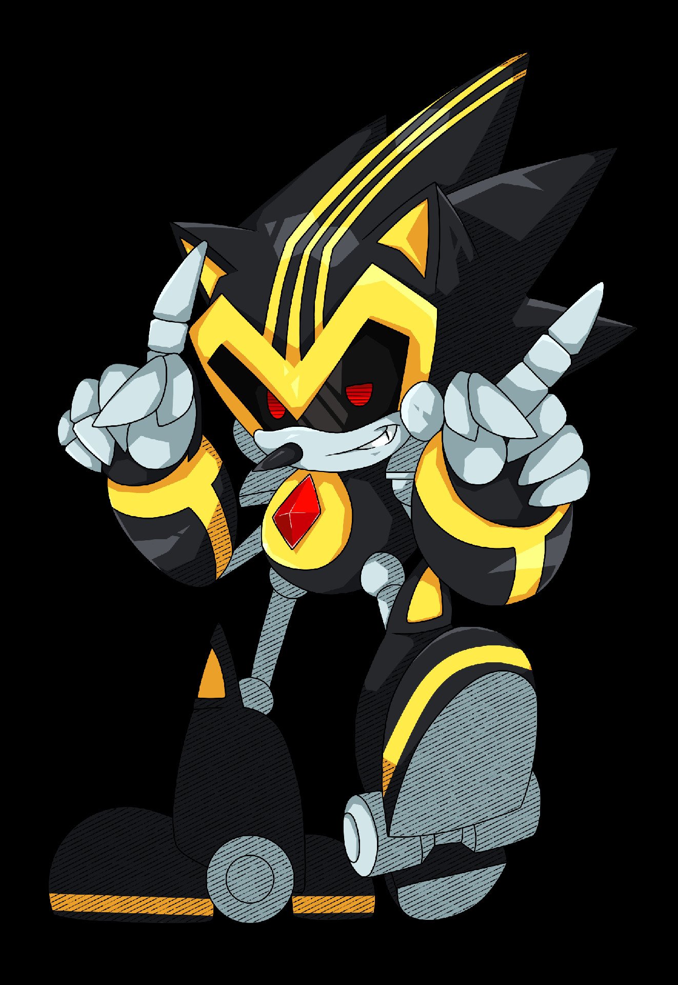 Shard The Metal Sonic [Red Alt] Crosstalk Render Mod for Sonic Racing ...