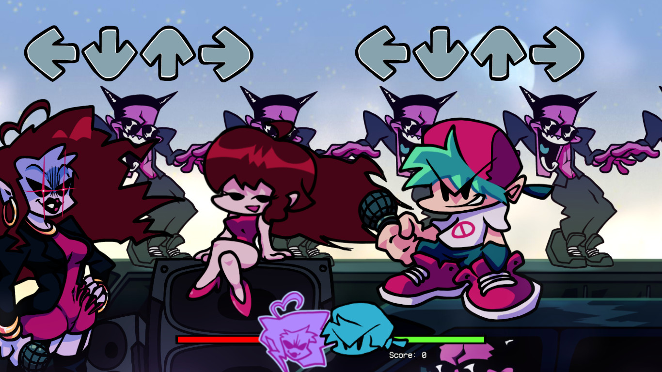 Nightmare GF & BF V Slice Port Mod for Friday Night Funkin' | FNF Mods