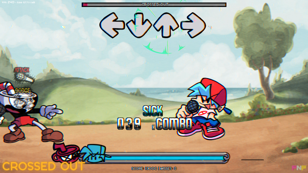 Indie Cross - Crossed Out (Hot Fix) Mod for Friday Night Funkin' | FNF Mods