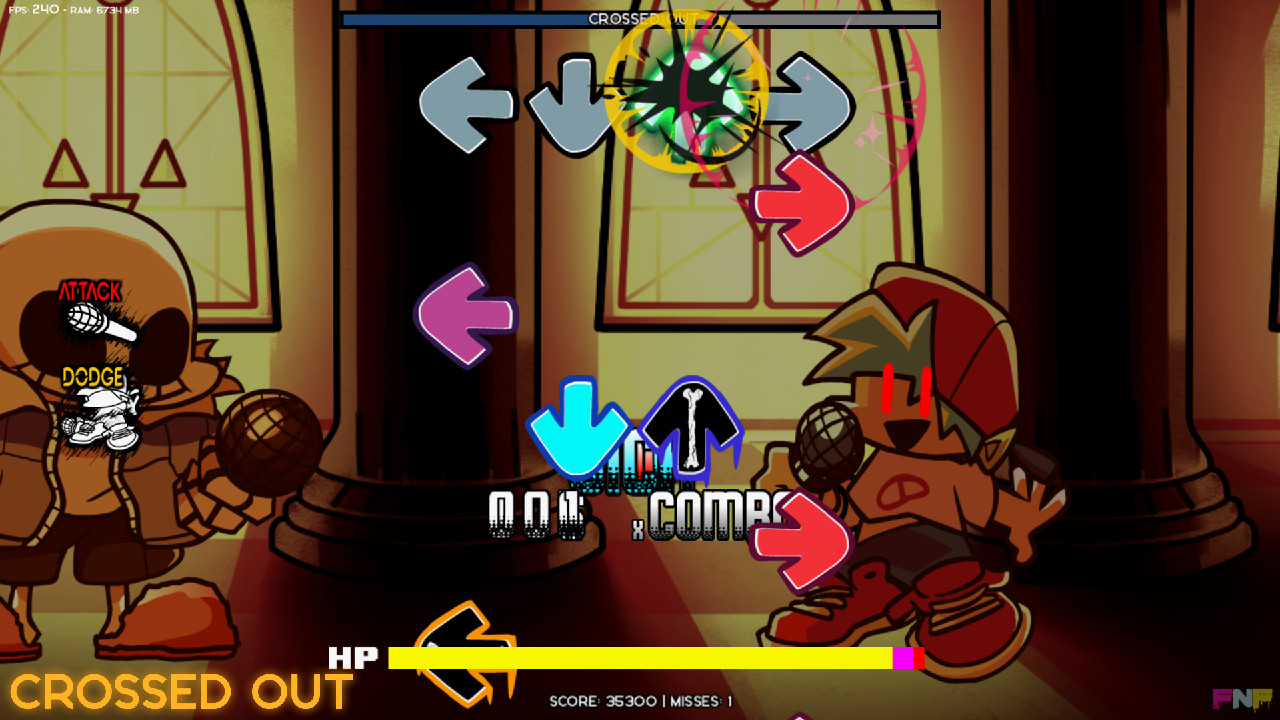 Indie Cross - Crossed Out (Hot Fix) Mod for Friday Night Funkin' | FNF Mods