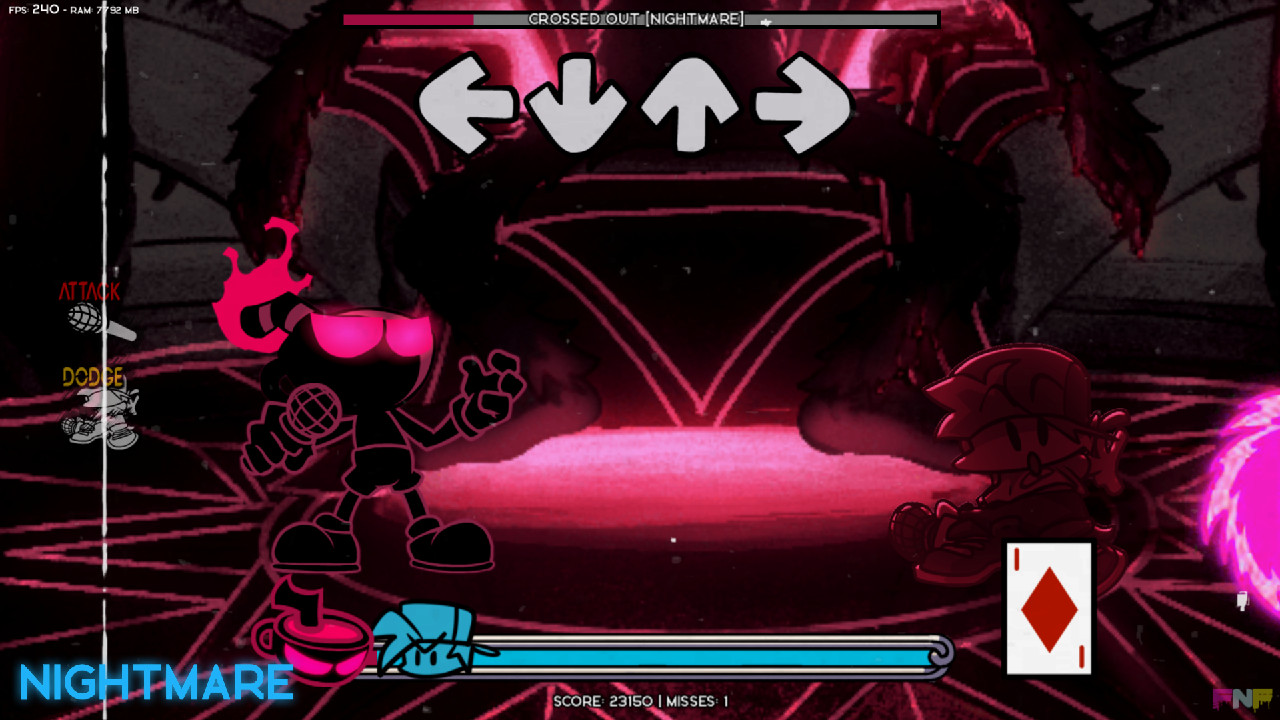 Indie Cross - Crossed Out (Hot Fix) Mod for Friday Night Funkin' | FNF Mods