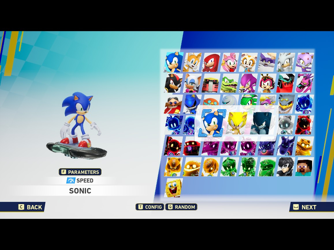 Character Select Screen Expansion Mod for Sonic Racing: CrossWorlds ...