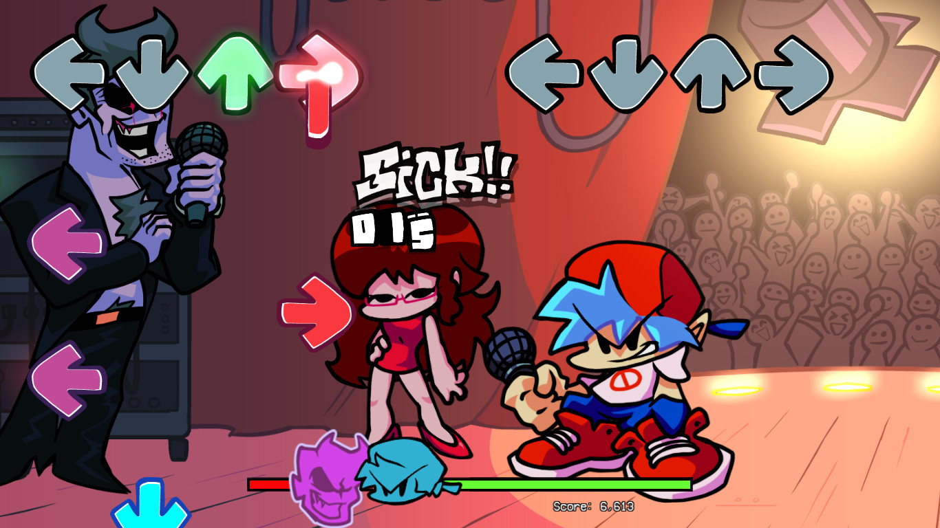 Nightmare GF & BF V Slice Port Mod for Friday Night Funkin' | FNF Mods