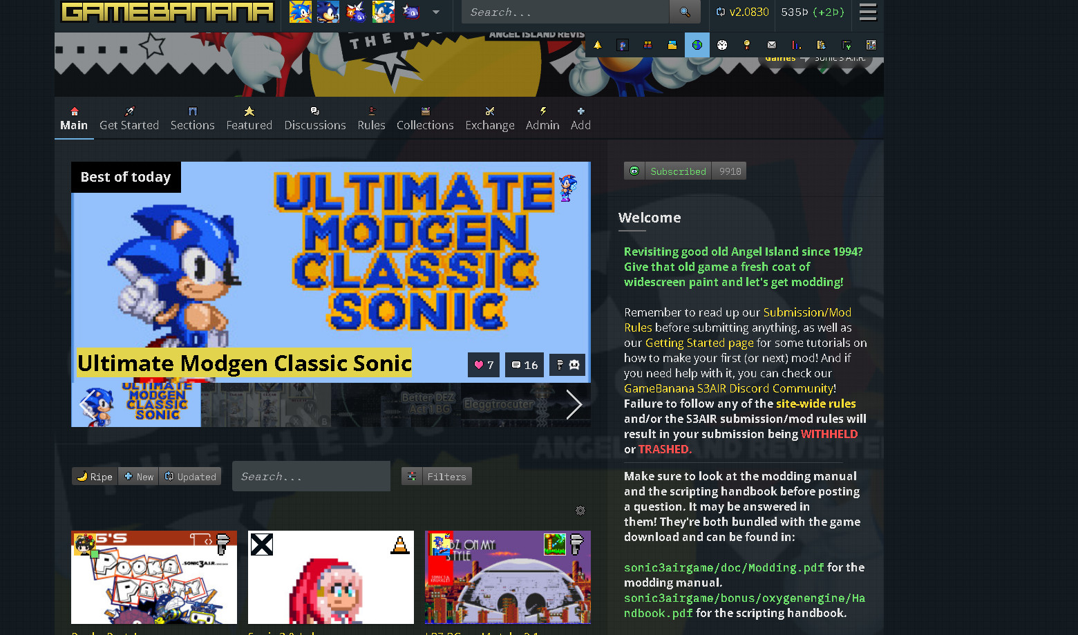 Ultimate Modgen Classic Sonic Mod for Sonic 3 A.I.R. | S3AIR Mods