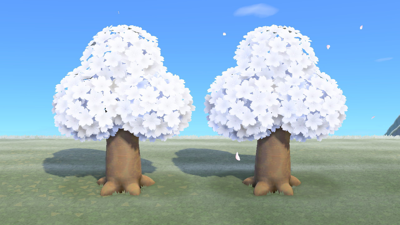 Sakura Tree Recolor Pack Mod for Animal Crossing: New Horizons | ACNH Mods