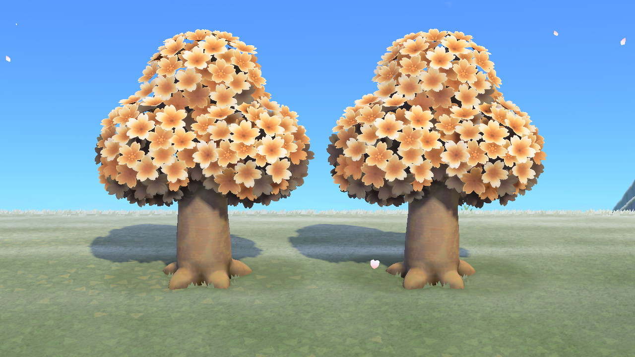 Sakura Tree Recolor Pack Mod for Animal Crossing: New Horizons | ACNH Mods