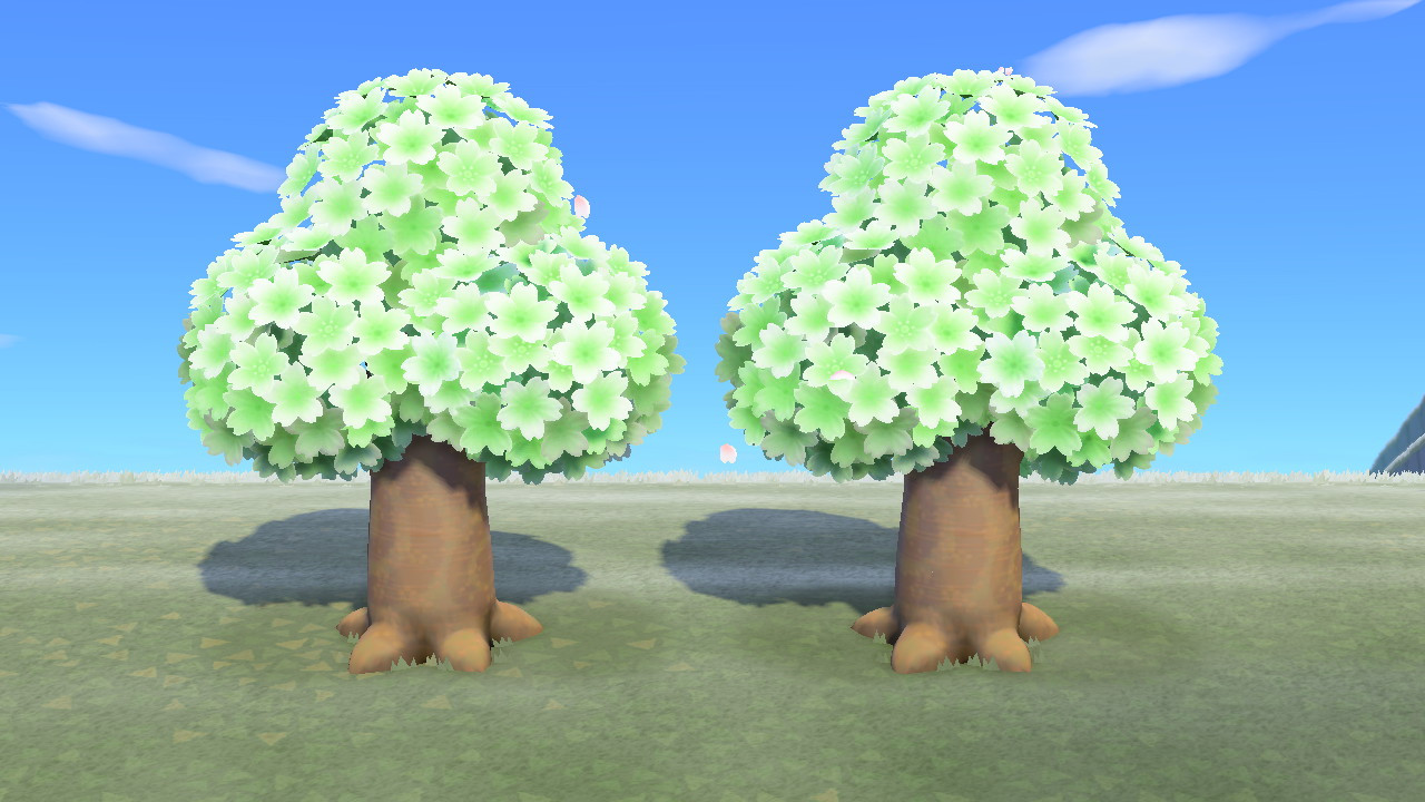 Sakura Tree Recolor Pack Mod for Animal Crossing: New Horizons | ACNH Mods