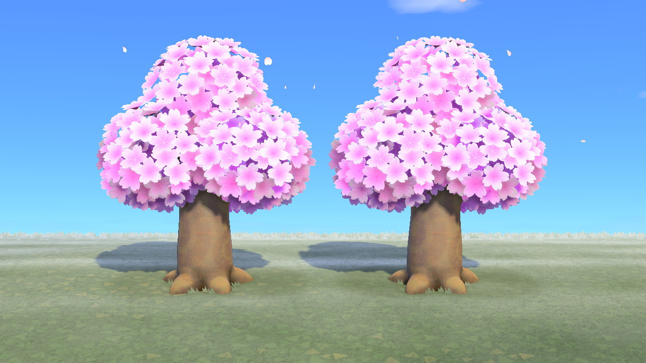 Sakura Tree Recolor Pack Mod for Animal Crossing: New Horizons | ACNH Mods