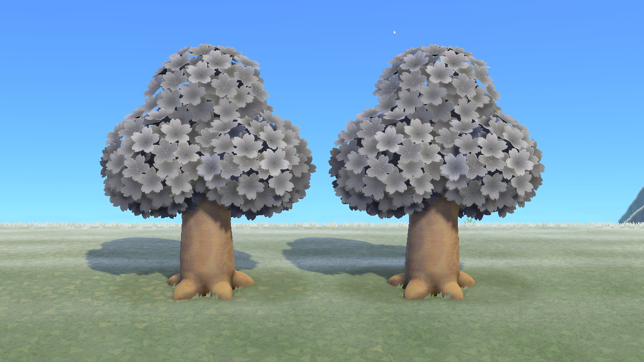 Sakura Tree Recolor Pack Mod for Animal Crossing: New Horizons | ACNH Mods