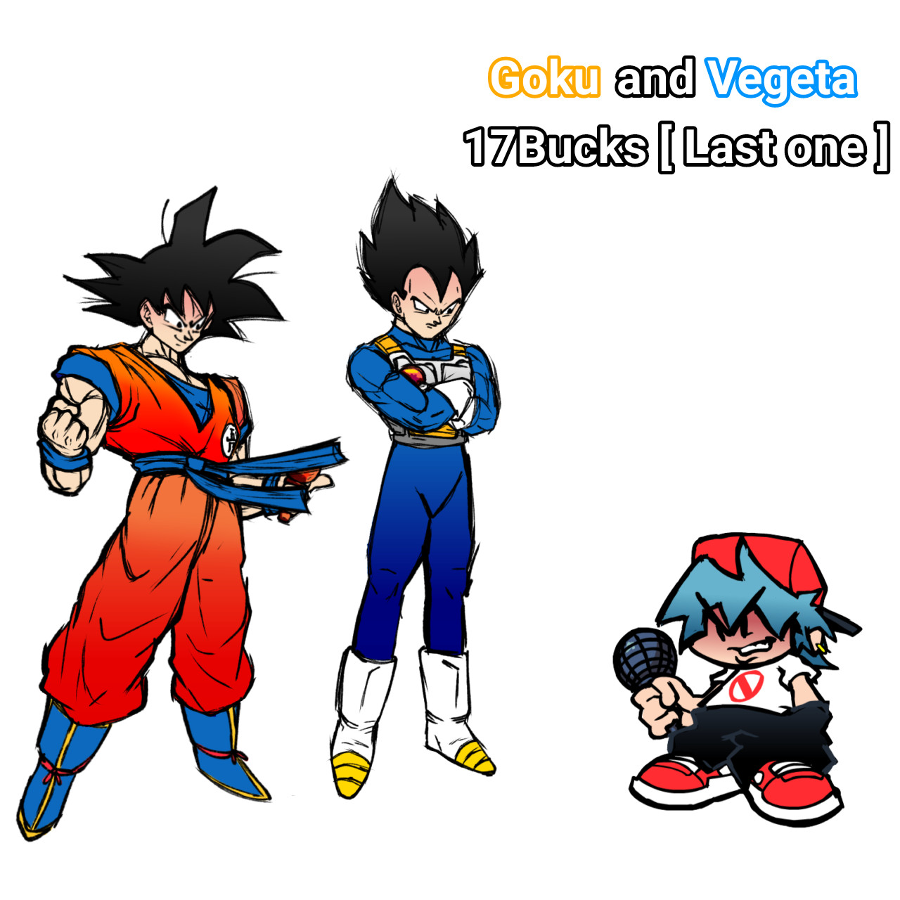 Goku & Vegeta 17Bucks Mod for Friday Night Funkin' | FNF Mods
