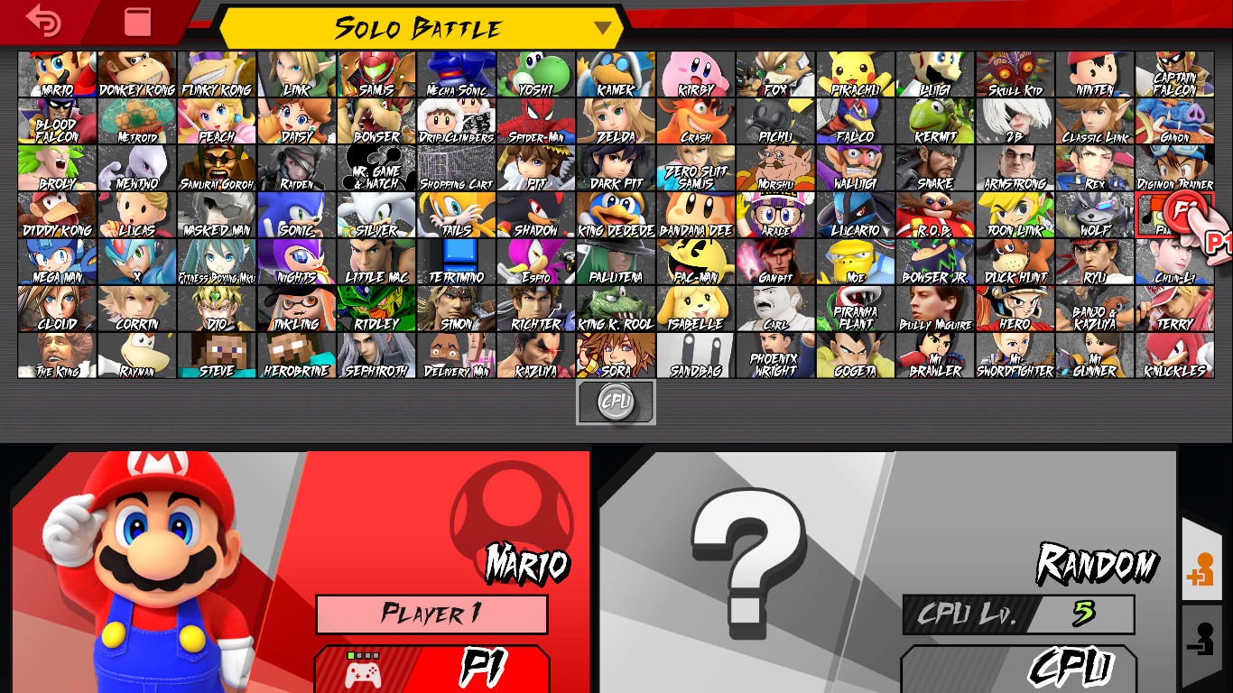 Mario RPG UI using Nintendo Render Mod for Super Smash Bros. Ultimate ...