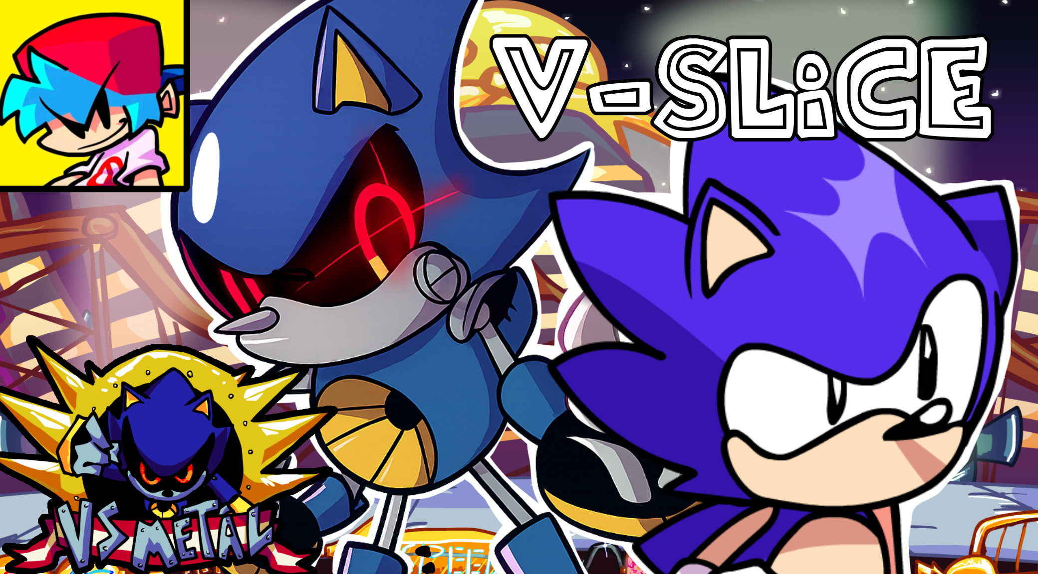 Vs Metal Sonic V-Slice Port Mod for Friday Night Funkin' | FNF Mods