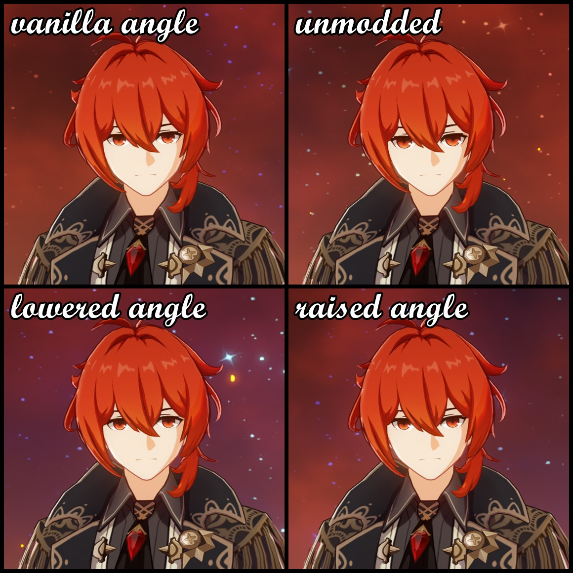 Diluc Face Tweaks Several Options (blend included) Mod for Genshin ...