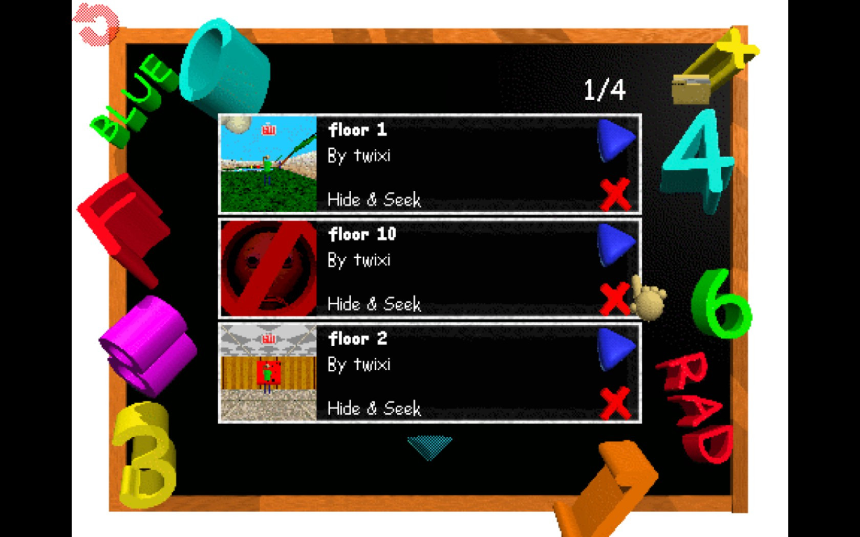 10 floor in editor Mod for Baldi's Basics | Baldi Mods