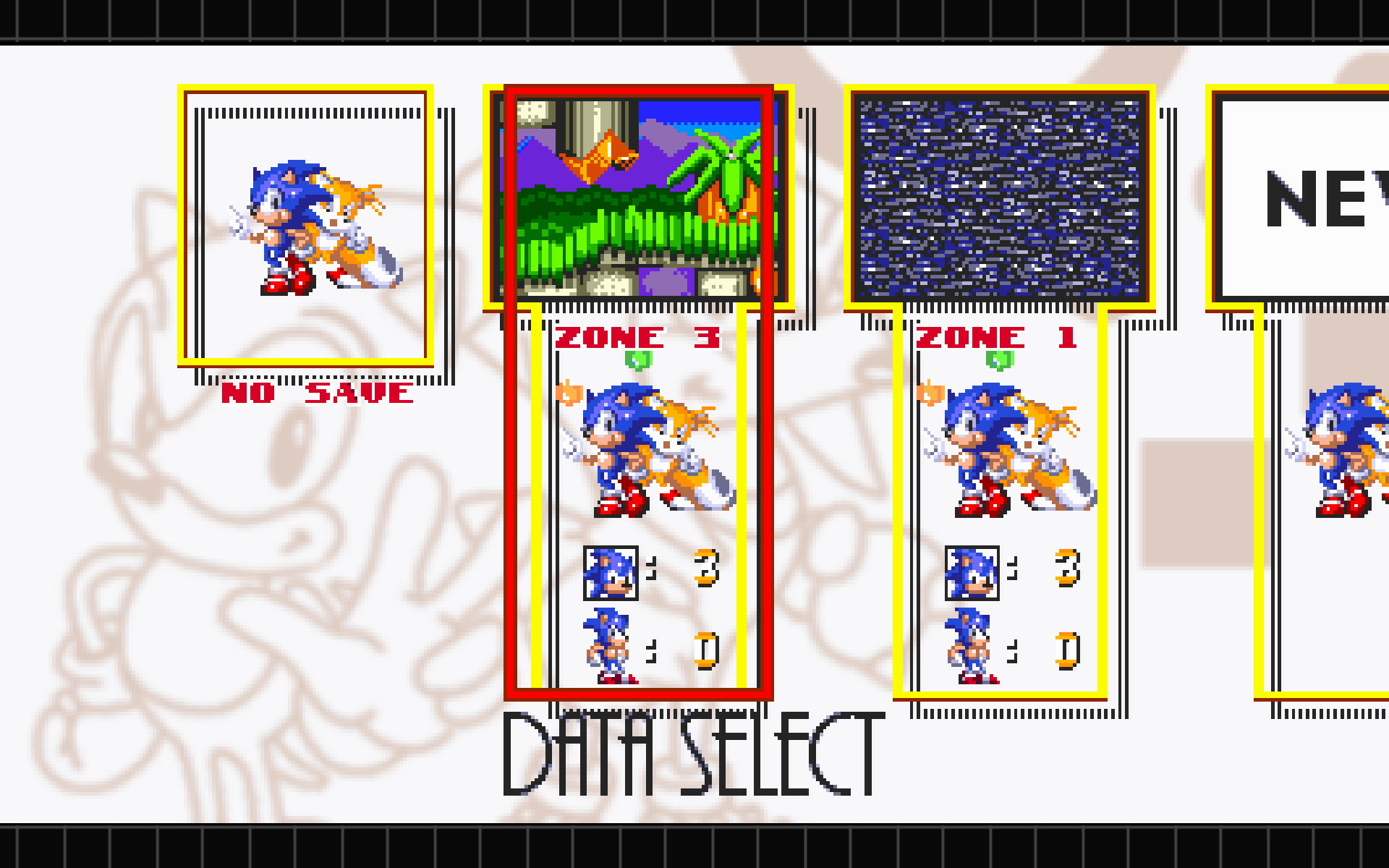 Data Select 2013 background Mod for Sonic 3 A.I.R. | S3AIR Mods