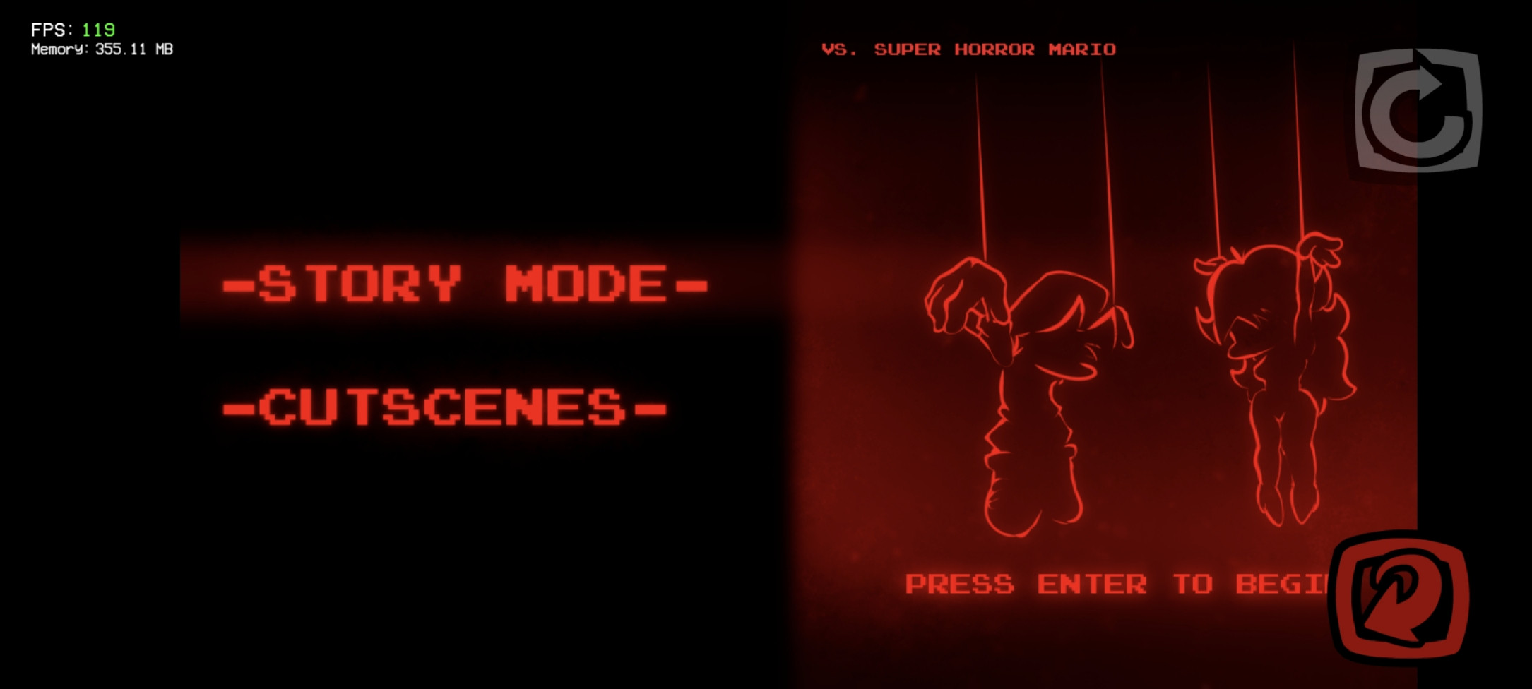 Mario's Madness Menu V-Slice Mod for Friday Night Funkin' | FNF Mods