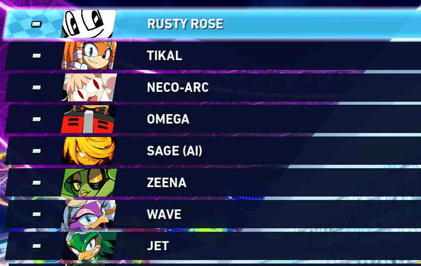 Uekawa Jenny UI Mod for Sonic Racing: CrossWorlds | SR:CW Mods