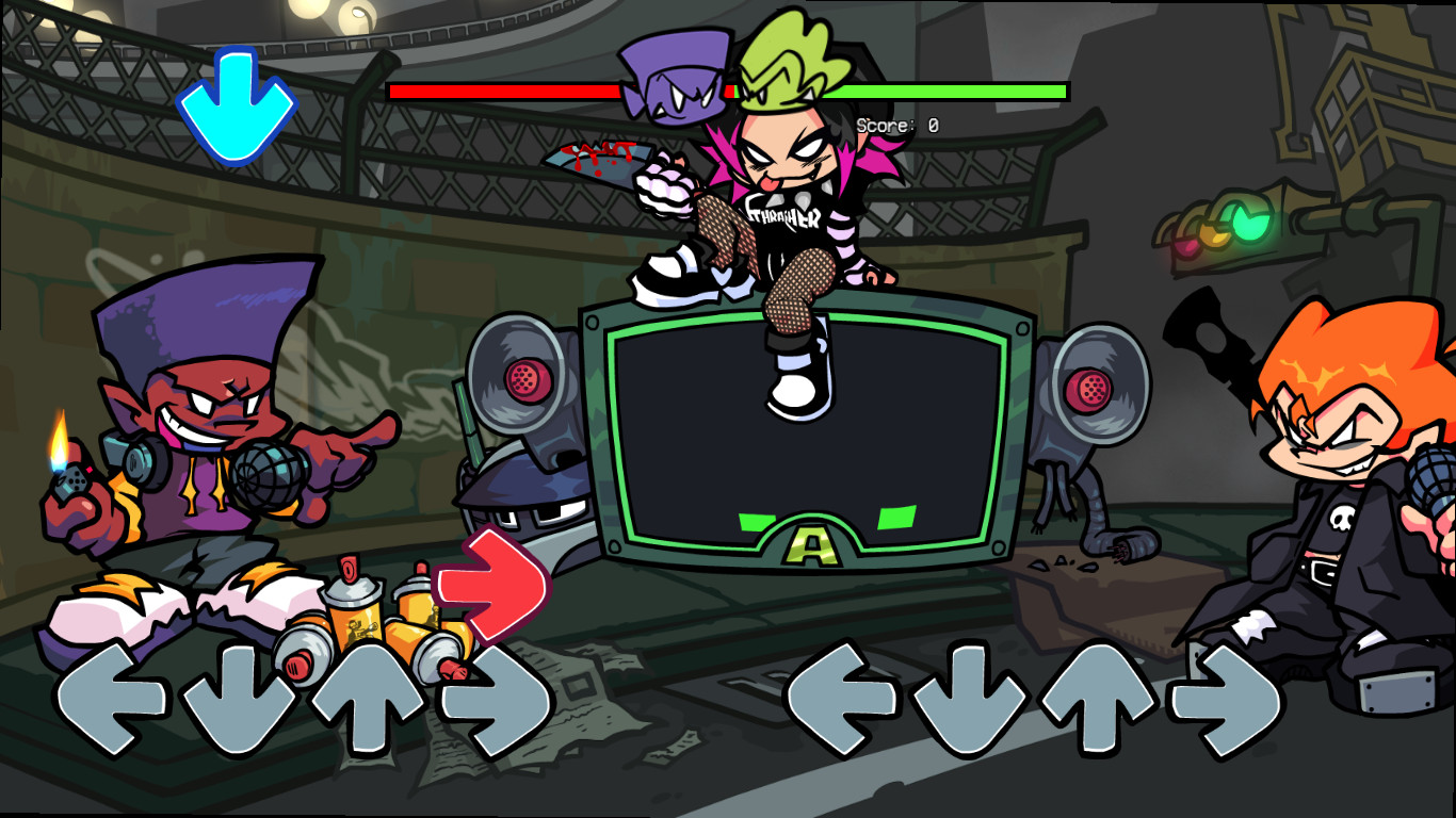 Emo Pico and Nene skin [V-Slice] Mod for Friday Night Funkin' | FNF Mods