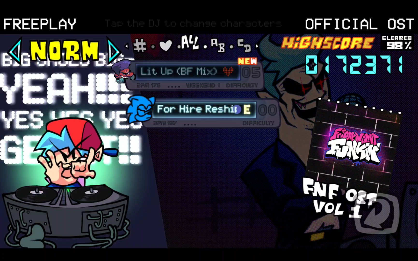 For hire retake v-slice Mod for Friday Night Funkin' | FNF Mods