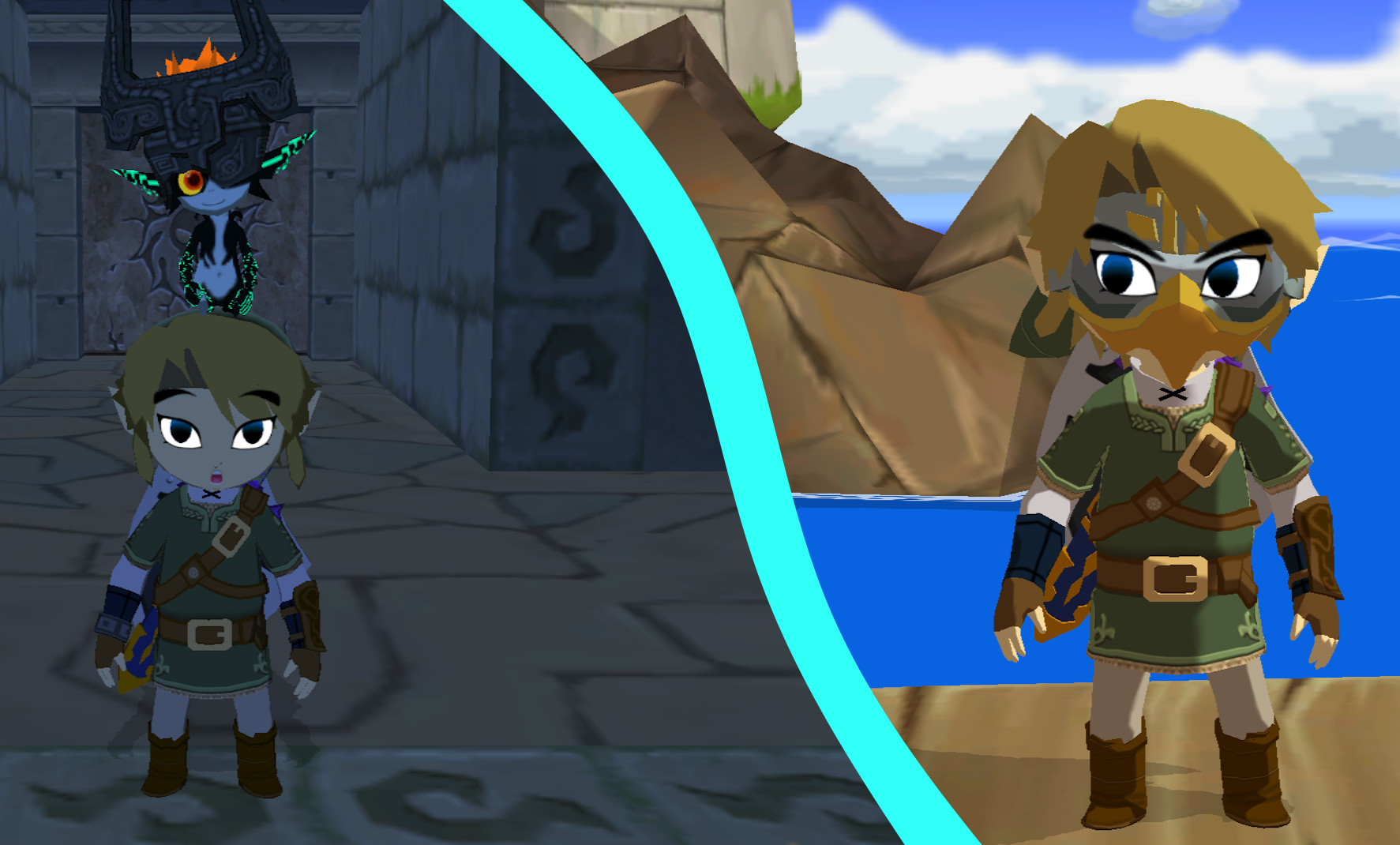 Twilight Princess Link in Wind Waker Mod for The Legend of Zelda: The ...