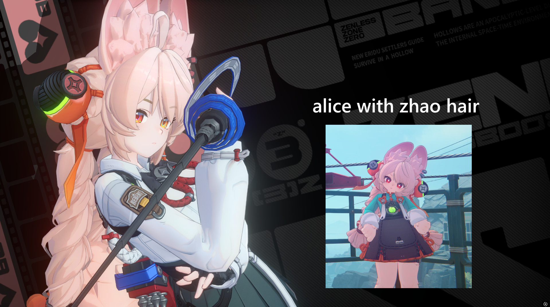 Alice with Zhao Hair Mod for Zenless Zone Zero | ZZZ Mods