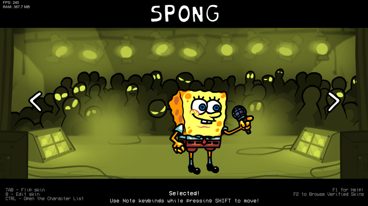 Playable Spong Skins Mod for Friday Night Funkin' | FNF Mods