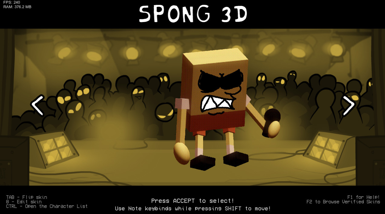 Playable Spong Skins Mod for Friday Night Funkin' | FNF Mods