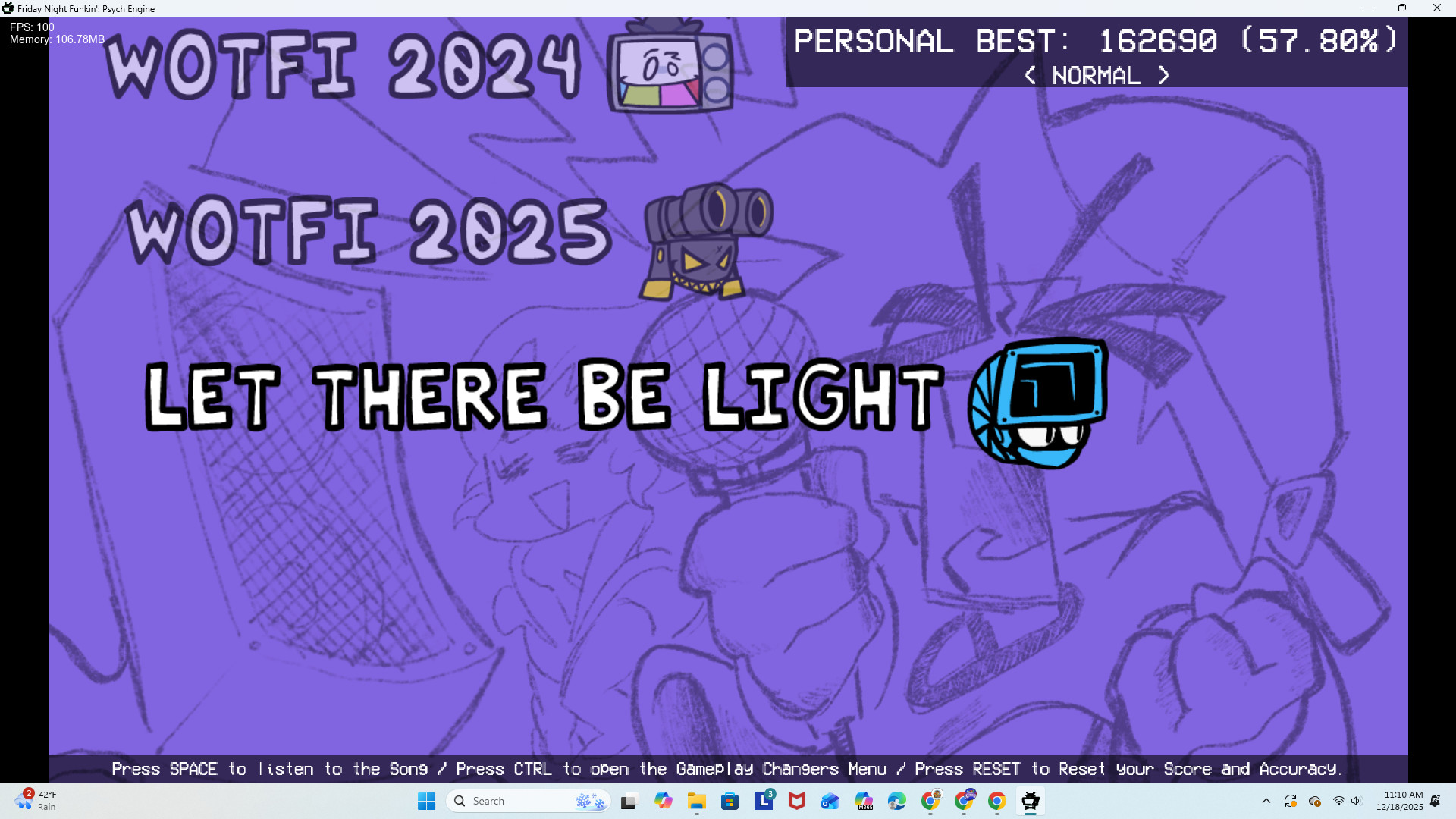 Let There Be Light...WITH LYRICS! Mod for Friday Night Funkin' | FNF Mods