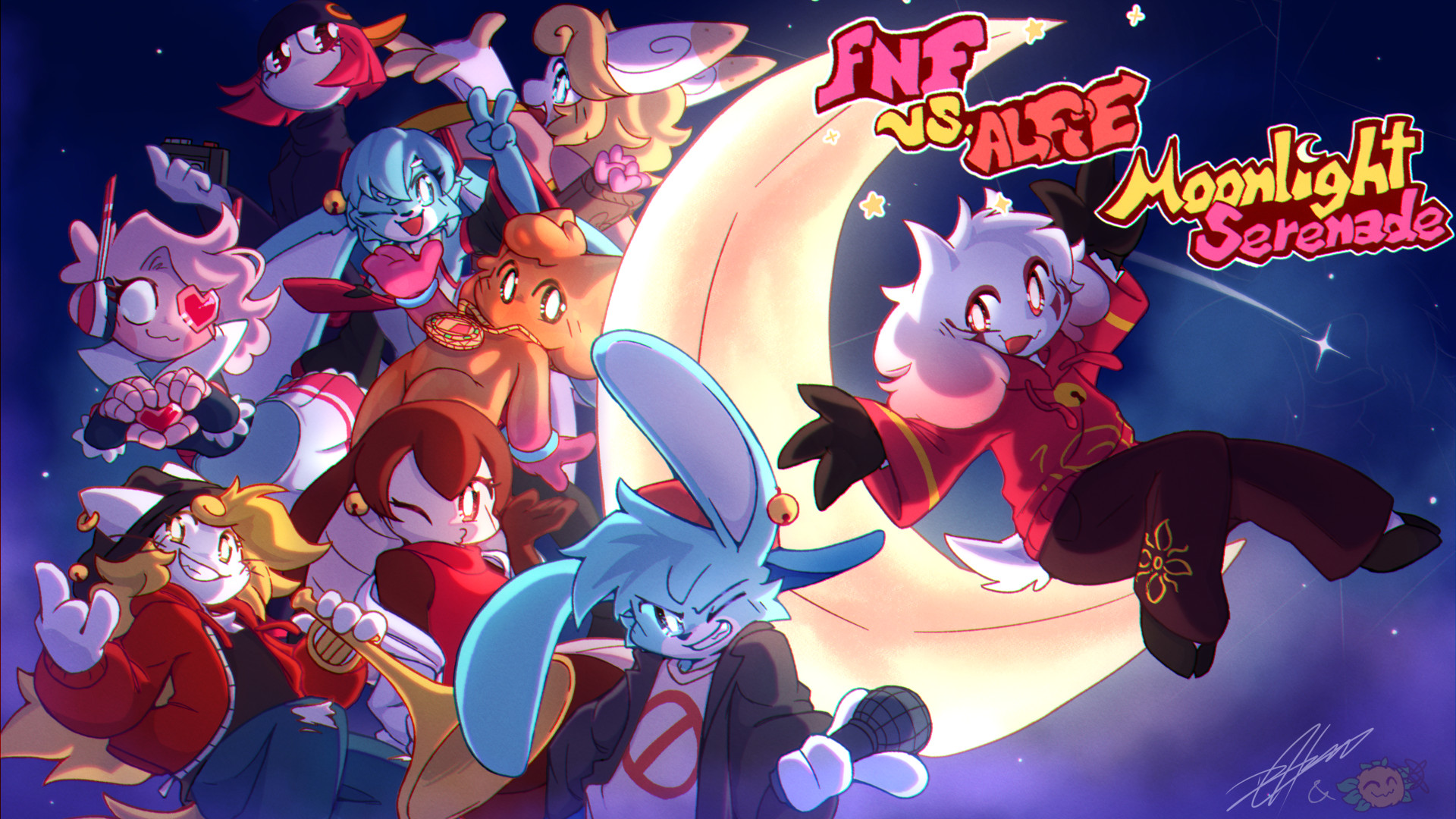 FNF Vs. Alfie - Moonlight Serenade Mod for Friday Night Funkin' | FNF Mods