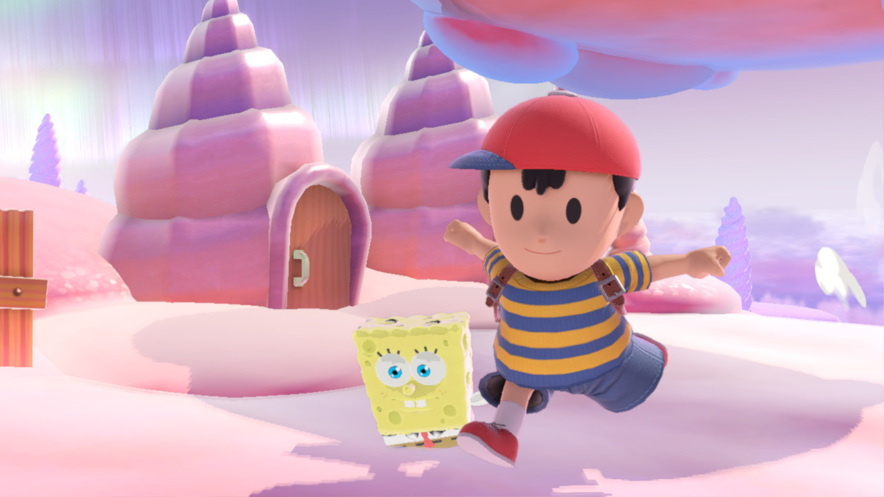 Ness and Spongebob Sidekick Mod for Super Smash Bros. Ultimate | SSBU Mods