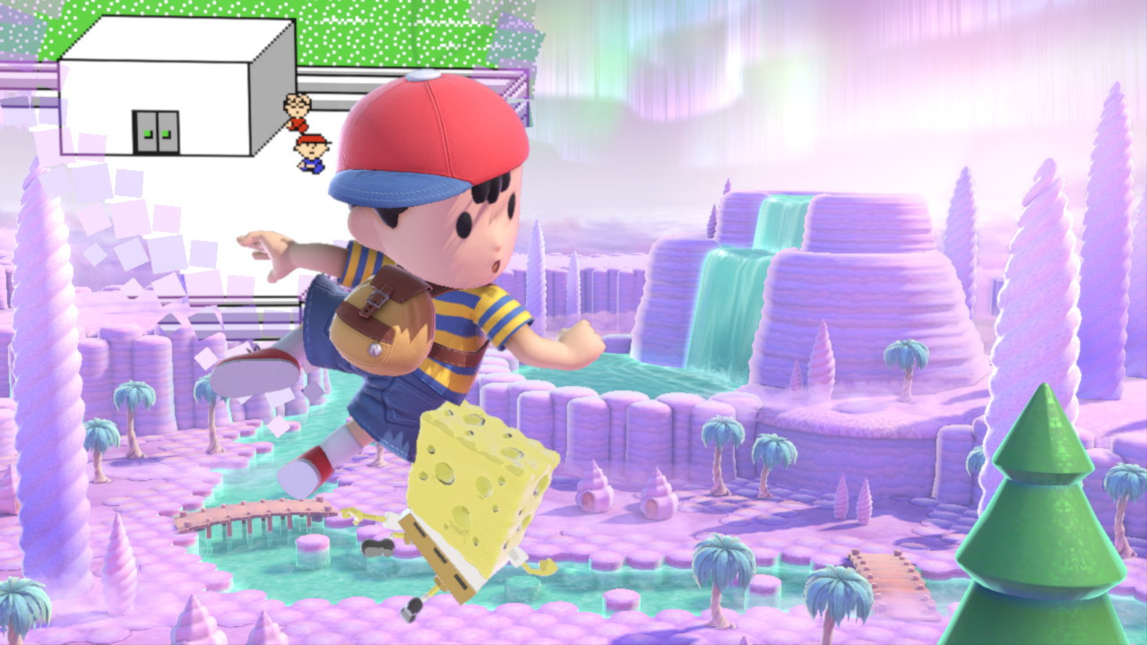 Ness and Spongebob Sidekick Mod for Super Smash Bros. Ultimate | SSBU Mods