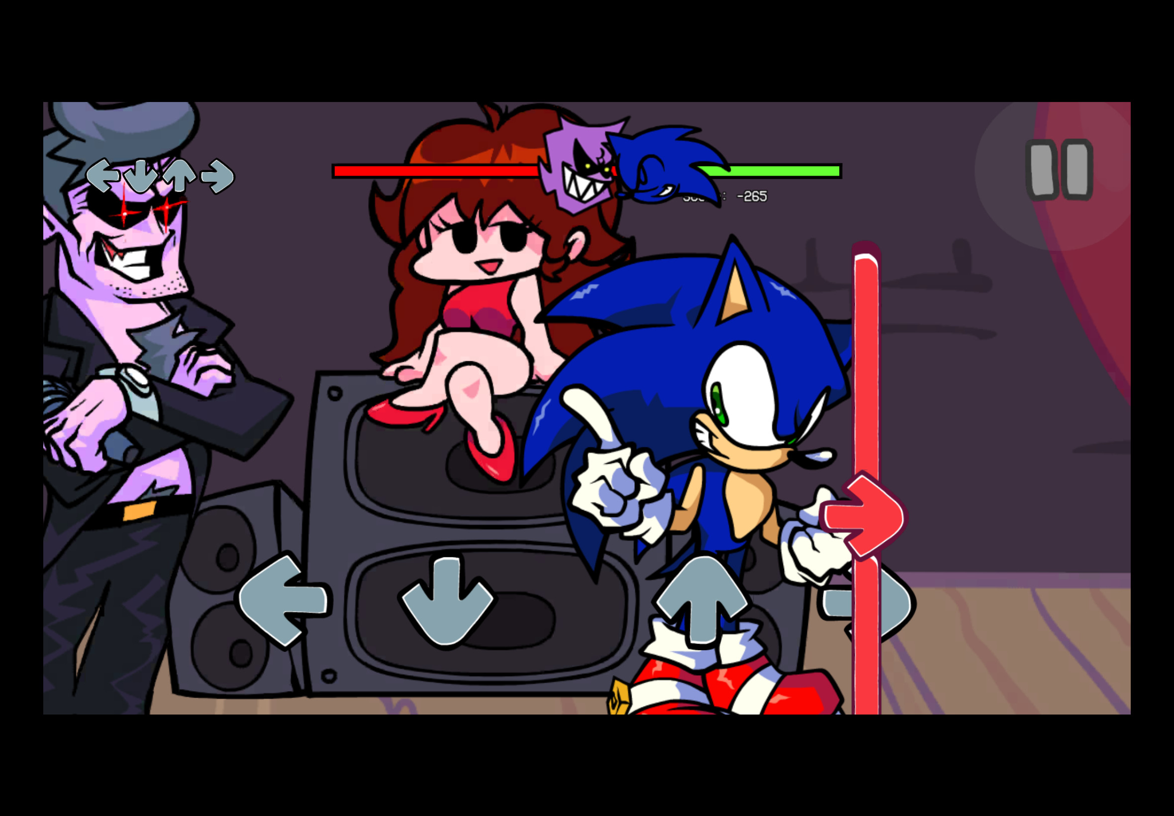 Sonic the hedgehog over bf Mod for Friday Night Funkin' | FNF Mods