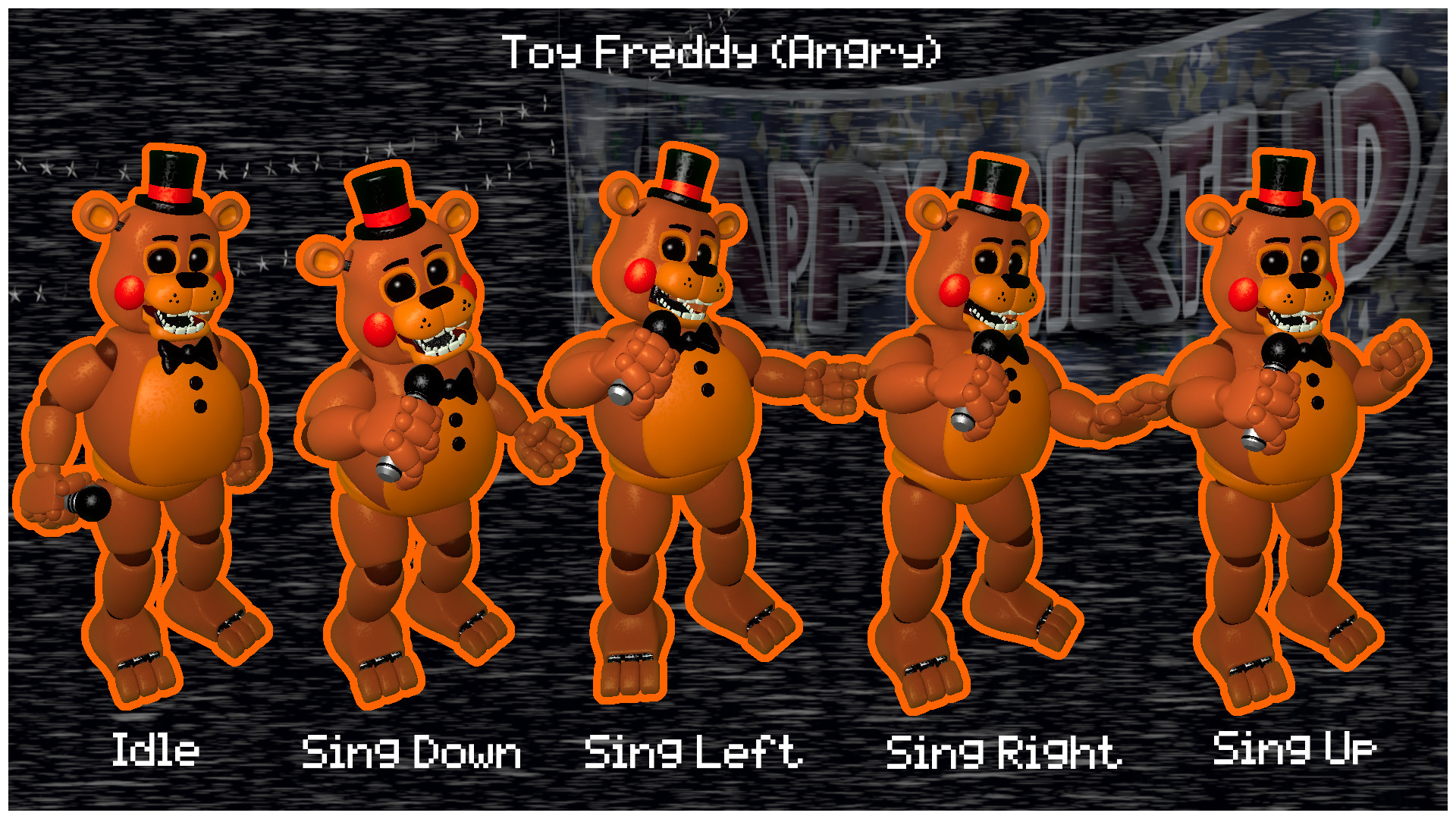 Five Nights At Freddy's 2 Character Pack Mod for Friday Night Funkin ...