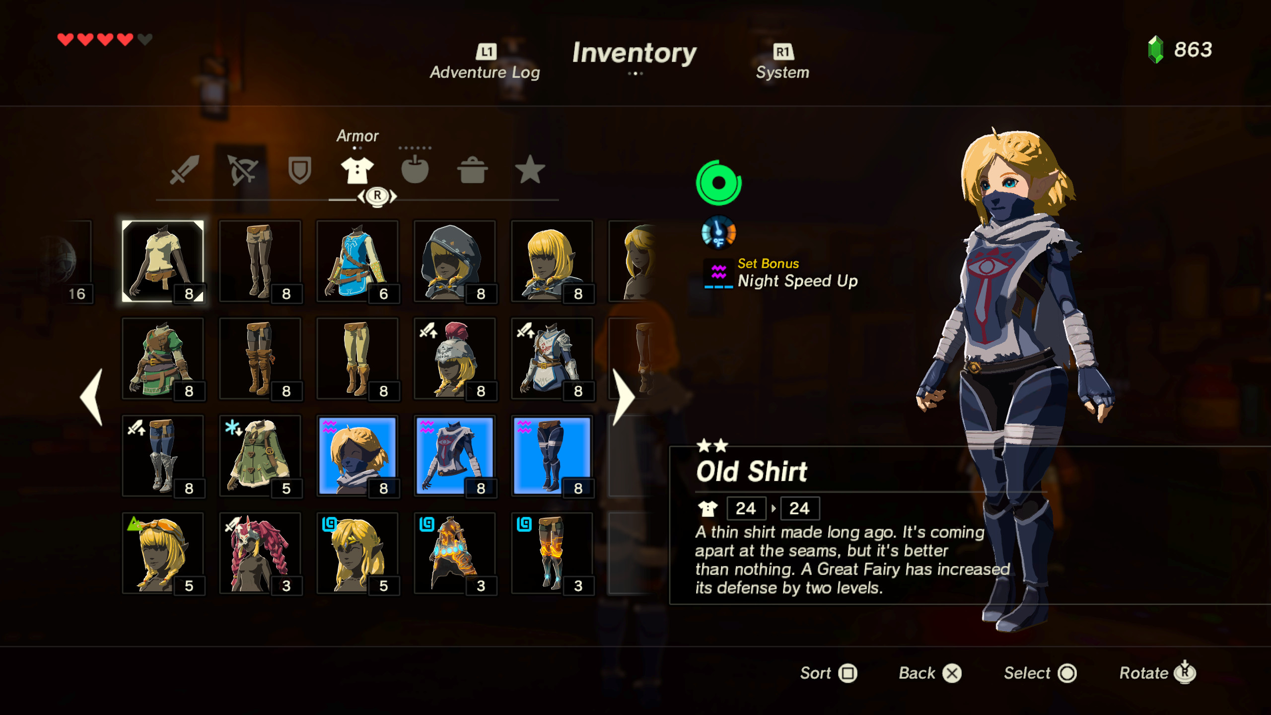 Sheik Cosplay Armor Icons Mod for The Legend of Zelda: Breath of the ...