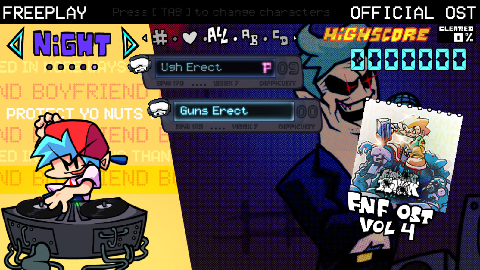 Guns Erect Fanmade Mod for Friday Night Funkin' | FNF Mods