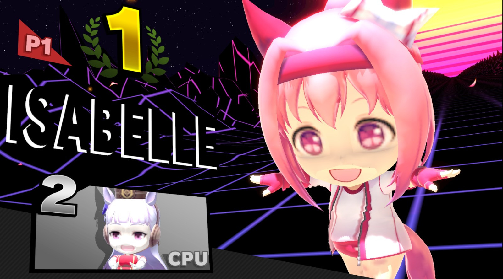 Haru Urara over Isabelle Mod for Super Smash Bros. Ultimate | SSBU Mods